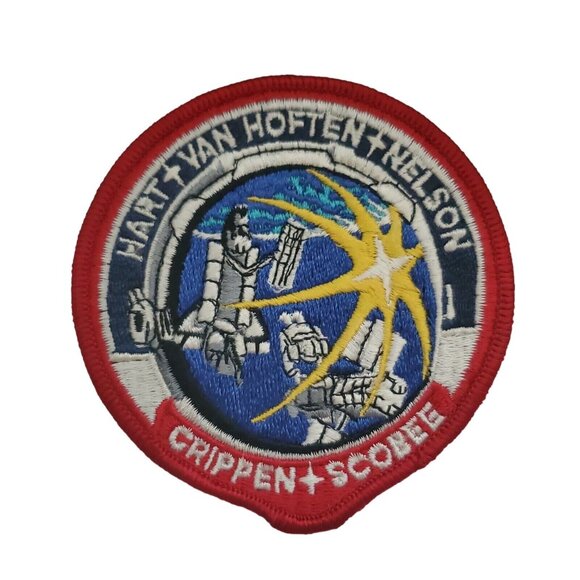 Other | Nasa Space Shuttle Mission Patch Hart Van Hoften Nelson Crippen ...